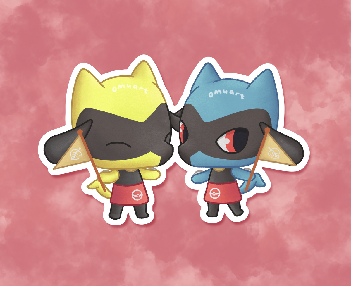 #447 AC Riolu Sticker - Matte, Vinyl – Kyotatsu